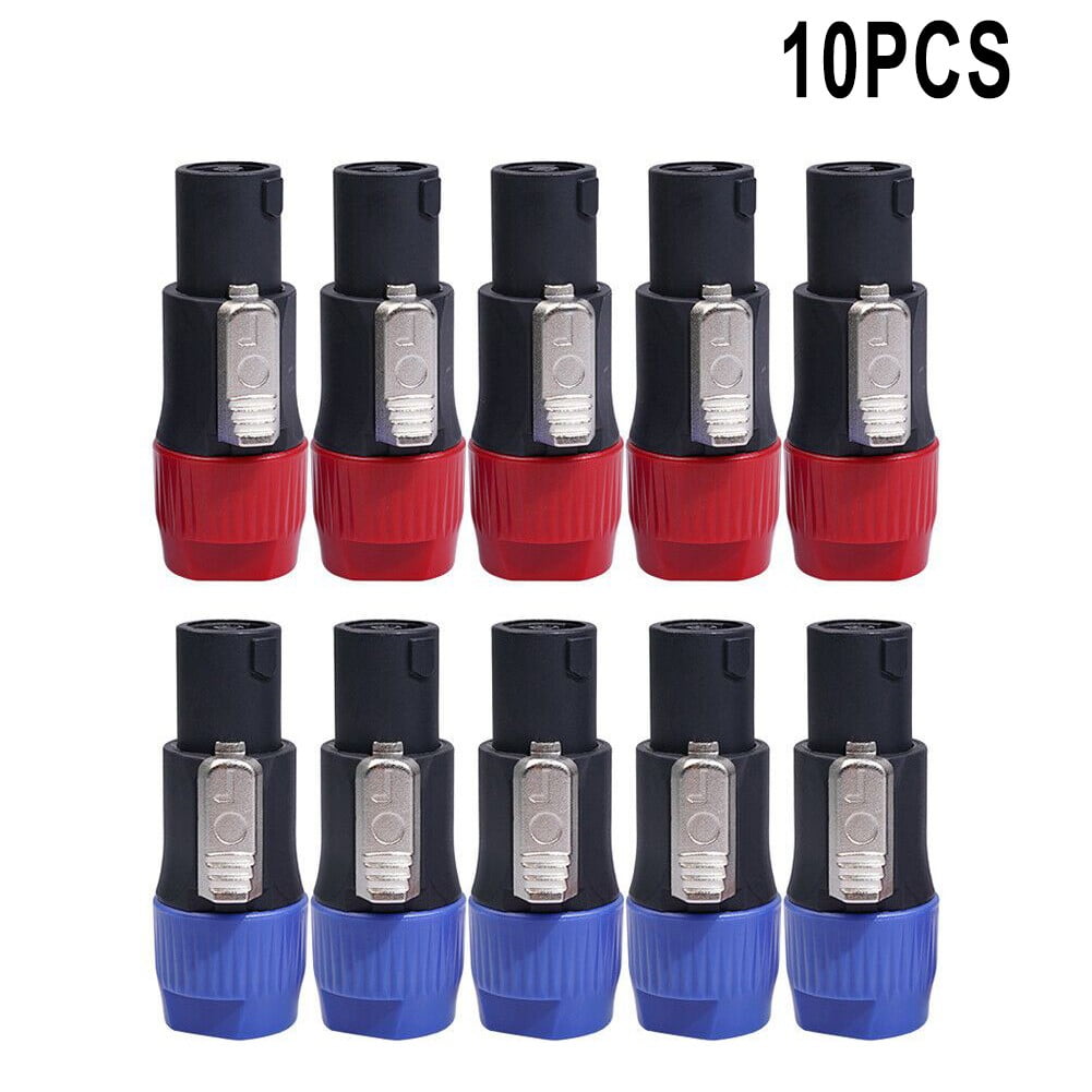 10PCS NL4FC Speaker Connectors 4 Pin Male Audio Speakon Ohm Plug ...