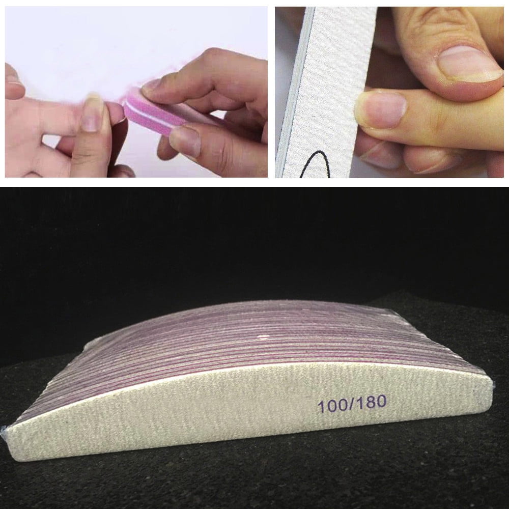 10PCS Nail File Set for Manicure Pedicure Sanding Buffer Gel Art Tools ...