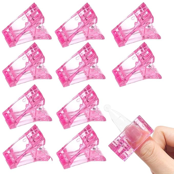 10PCS Nail Tips Clip for Quick Building gel, Kalolary Plastic ...