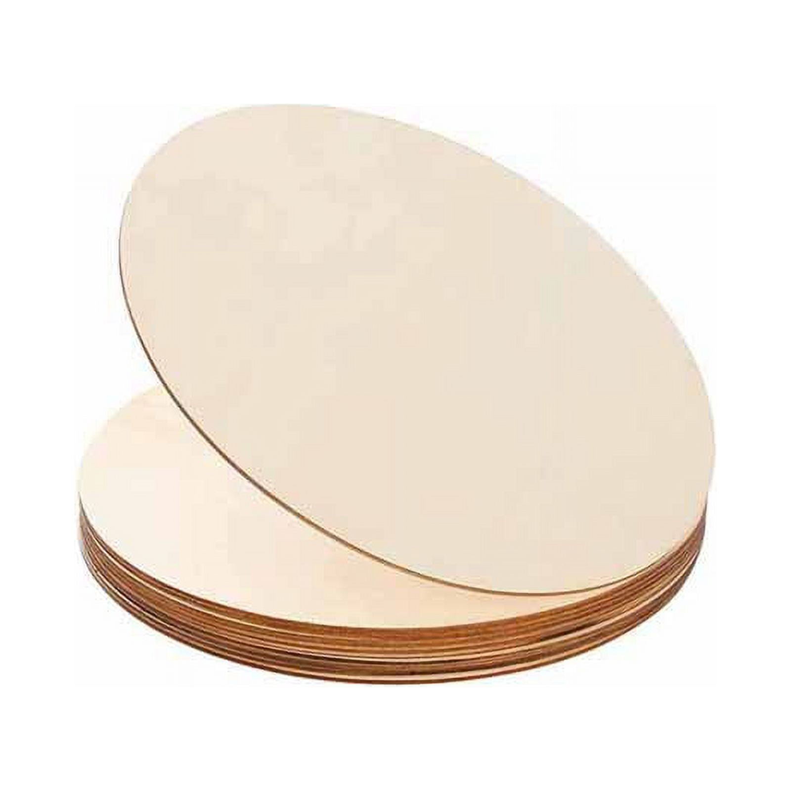 10PCS Natural Wood Pieces Round Unfinished Wooden Discs for Crafts ...