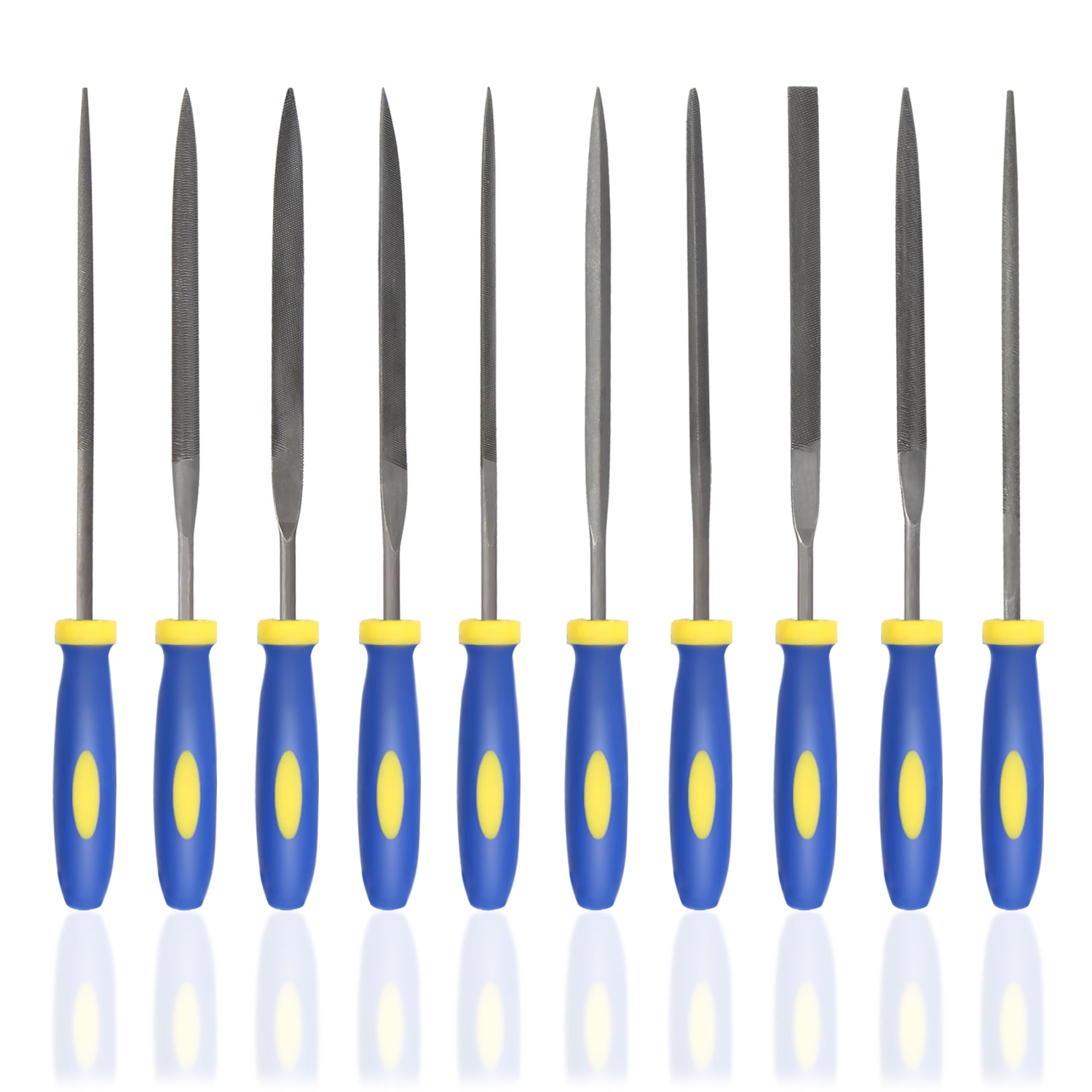 10PCS Needle File Set High Carbon Steel File Set with Plastic Non-Slip ...