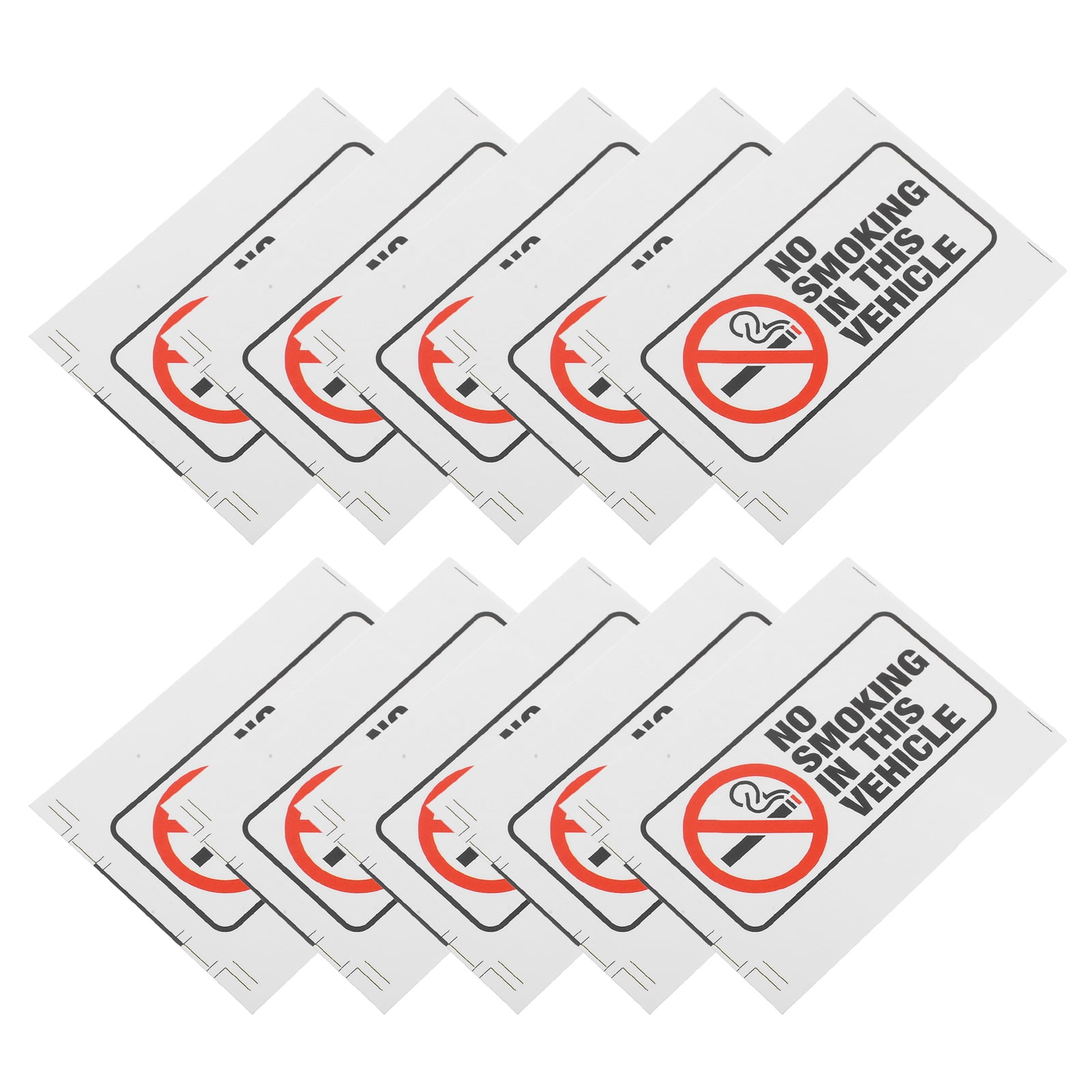 10PCS No Smoking in This Vehicle Stickers No Smoking Stickers Vehicles ...