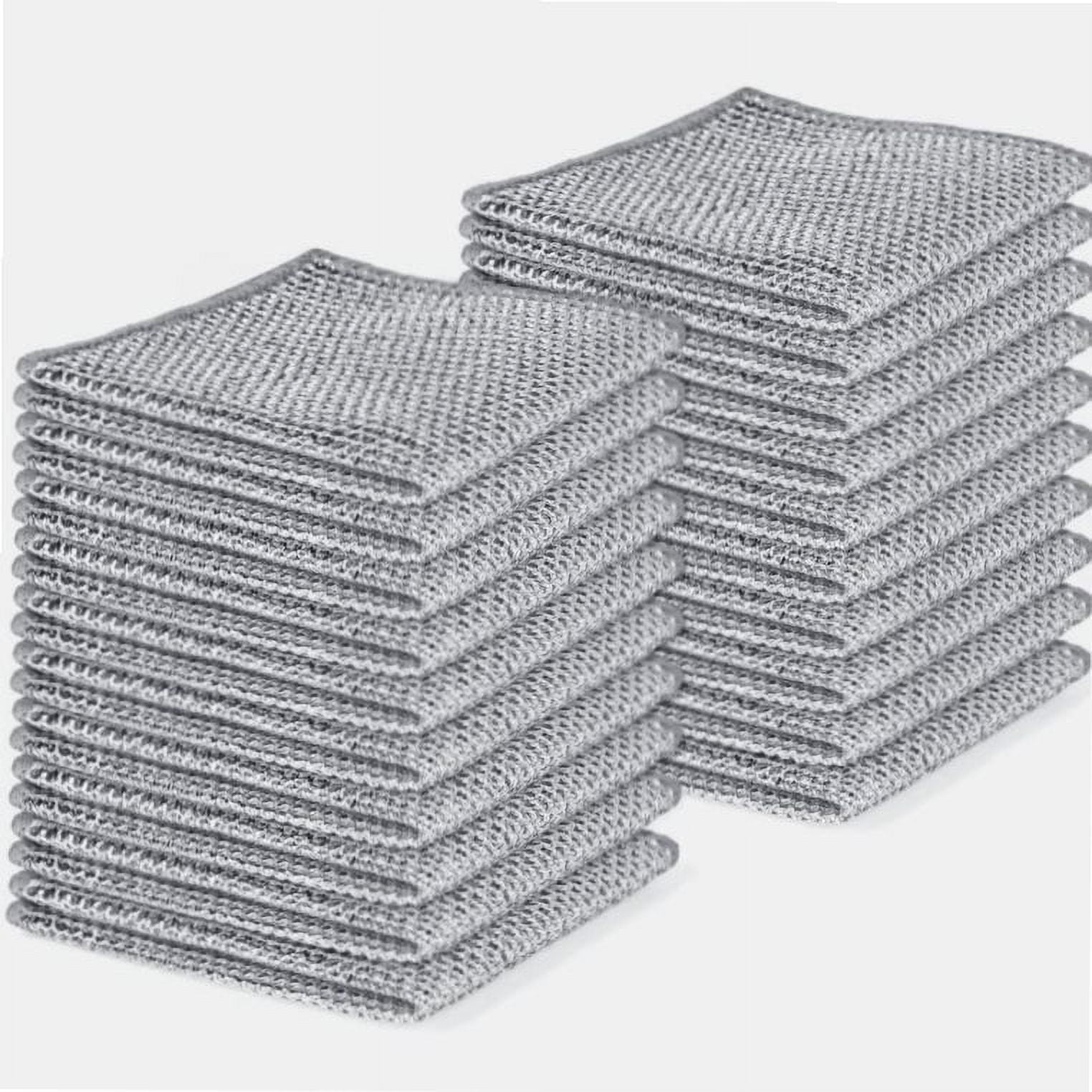 10PCS Non-Scratch Steel Wool Dishcloths - Durable Multi-Use Kitchen ...