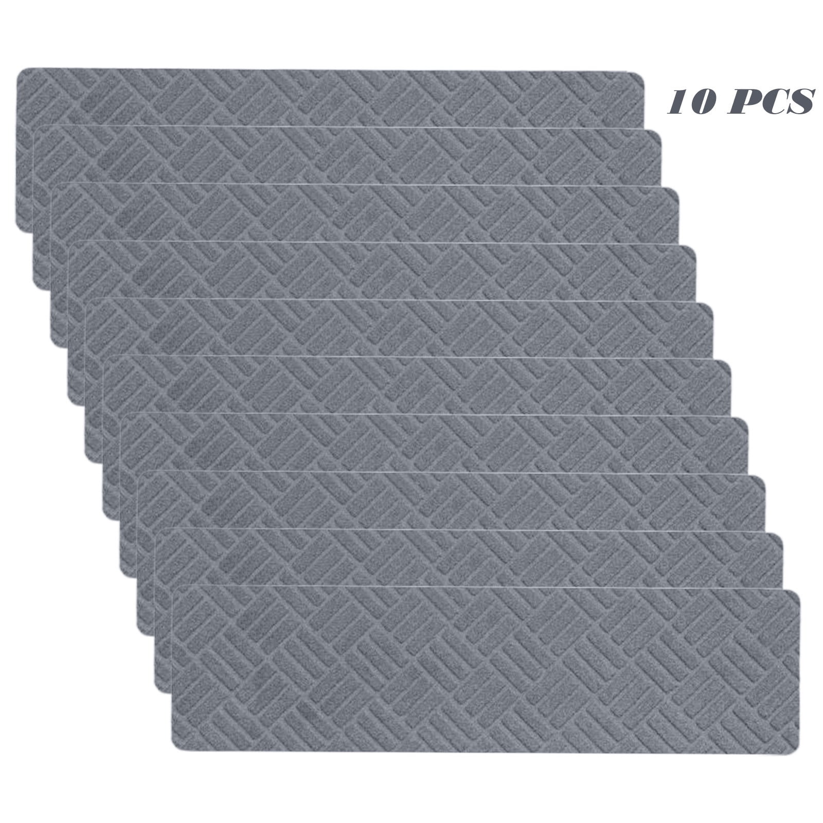 10PCS Non-Slip Stair Treads 21.6x7.4in Self-Adhesive Carpet Mats - 3 ...