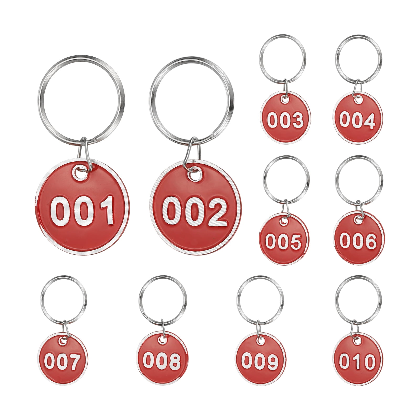 10PCS Number Tags 1-10, Number Key Tags Aluminum Numbered Tags Metal ...