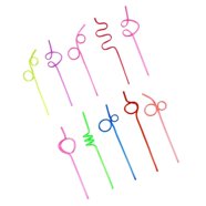 Plastic Crazy Loop Straws, Assorted, 4ct - Walmart.com