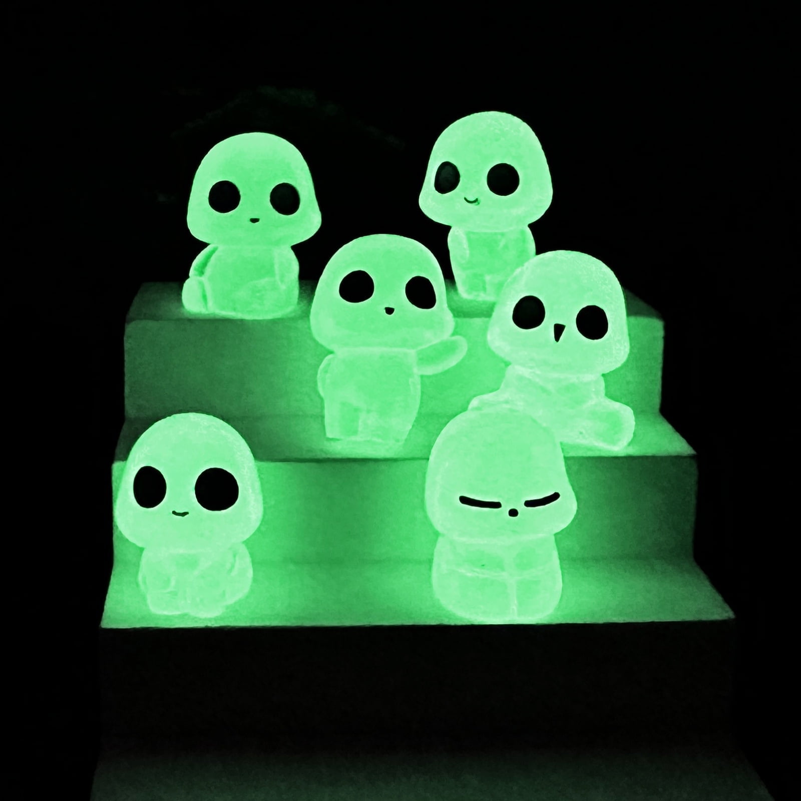 10PCS/Pack Glow in The Dark Aliens Figures Halloween Miniatures Ghost ...