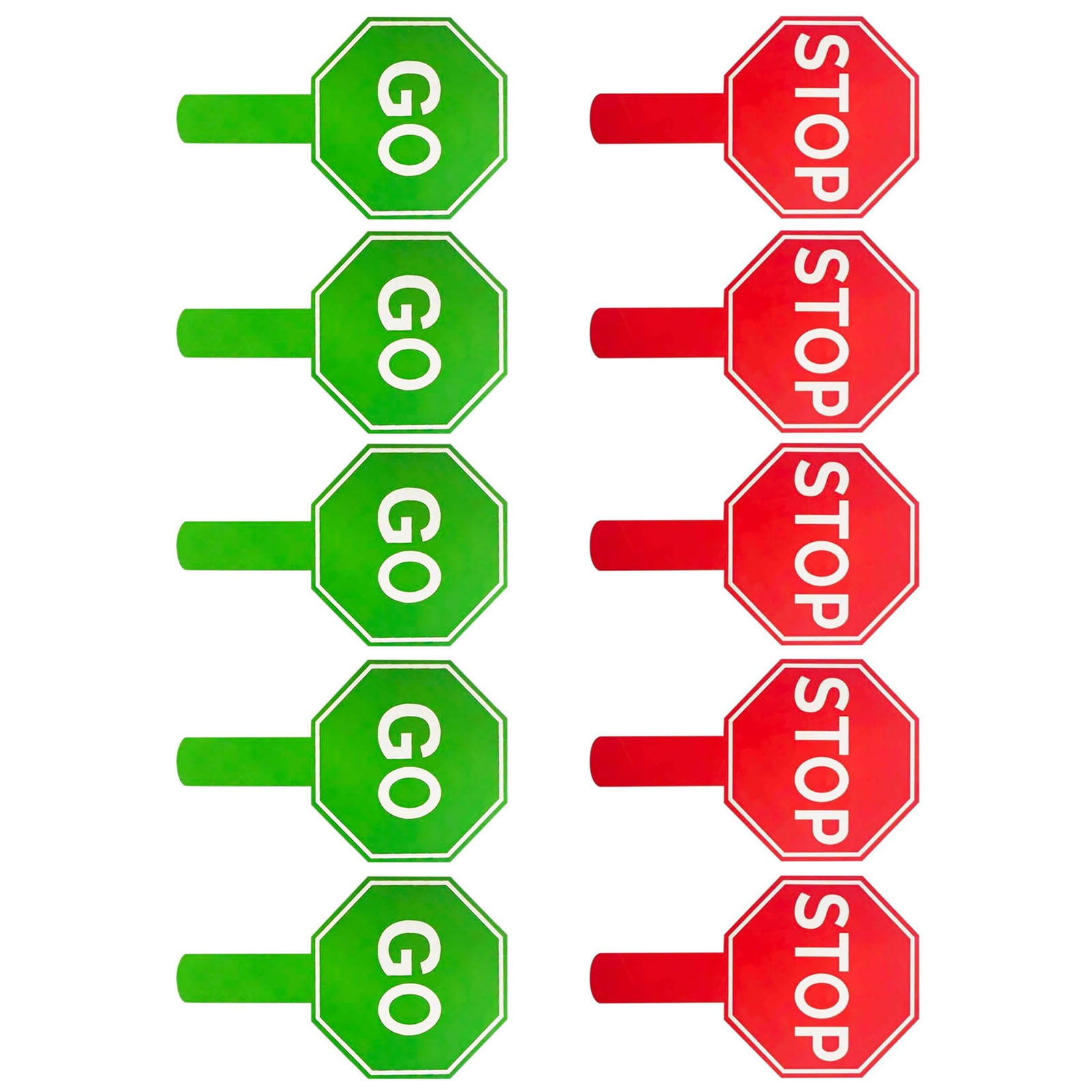 10PCS/Pack Reversible Handheld Stop and Go Sign Crossing Guard Stop ...