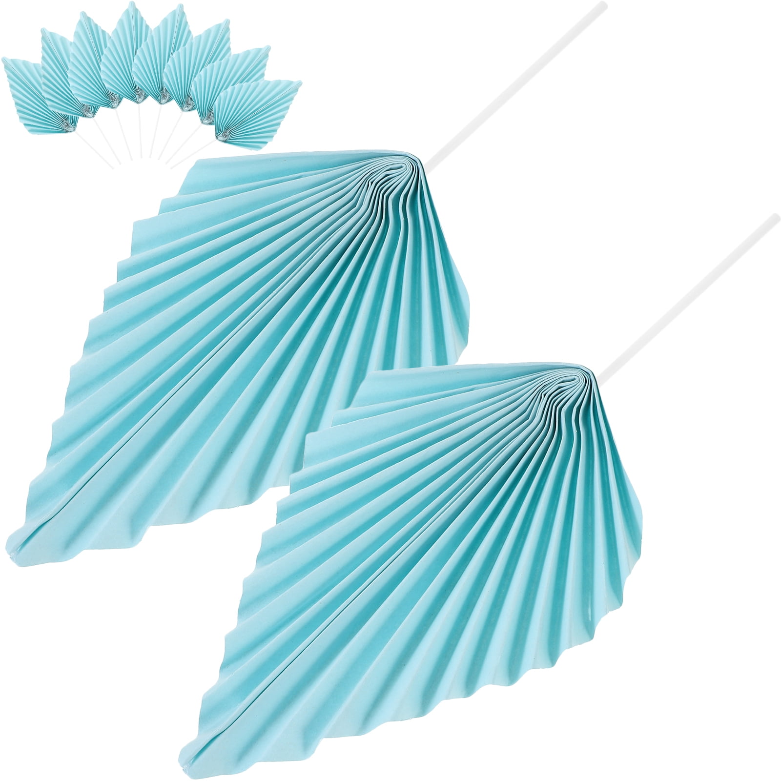 10PCS Palm Leaves Paper Fan Cakes Topper Birthday Cake Picks Cake ...