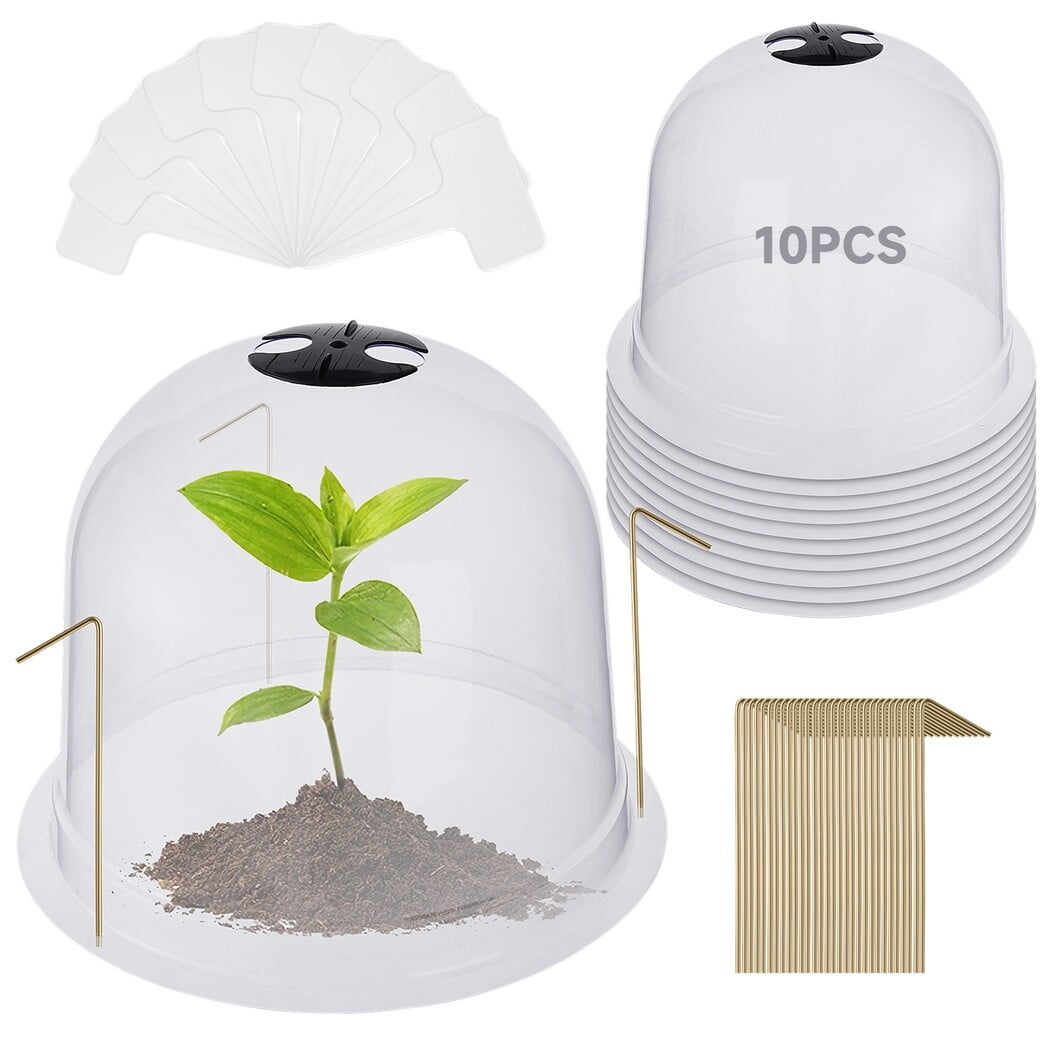 10PCS Plant Protector Covers, Plastic Garden Cloches, Reusable Mini ...