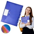 10PCS Plastic Document Folder, Transparent File Organizer with Button ...