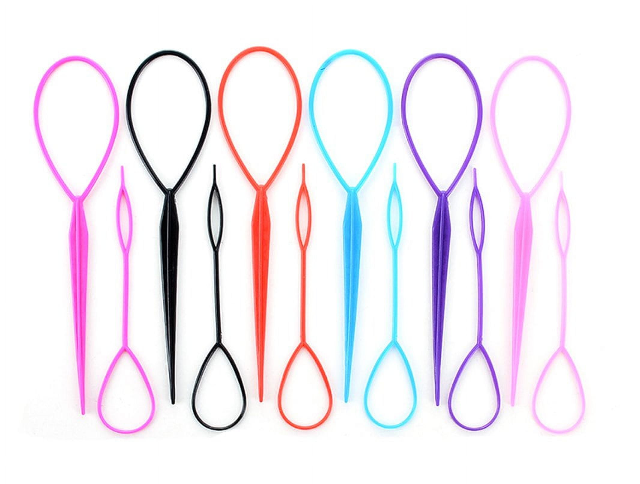 10PCS Plastic Magic Pull Hair Pin Tail Hair Braid Ponytail Maker ...