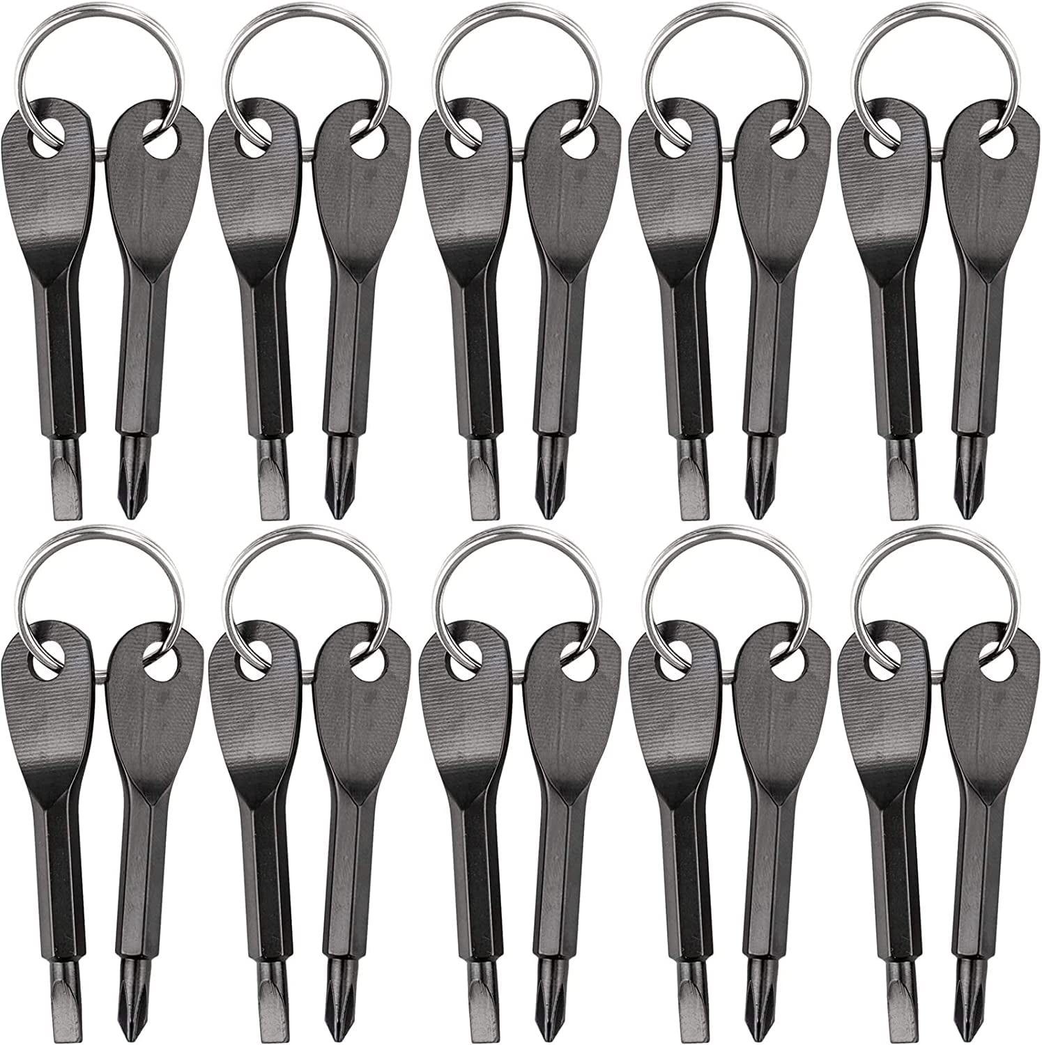 10PCS Pocket Keychain Screwdriver Tools Set, Outdoor Tool Gadgets Kit ...