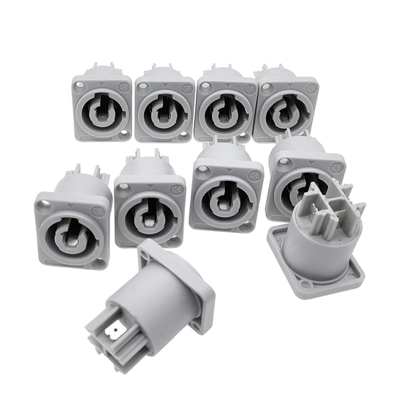 10PCS Powercon Connector 3 Pins 20A 250V Power Speaker Panel Socket ...