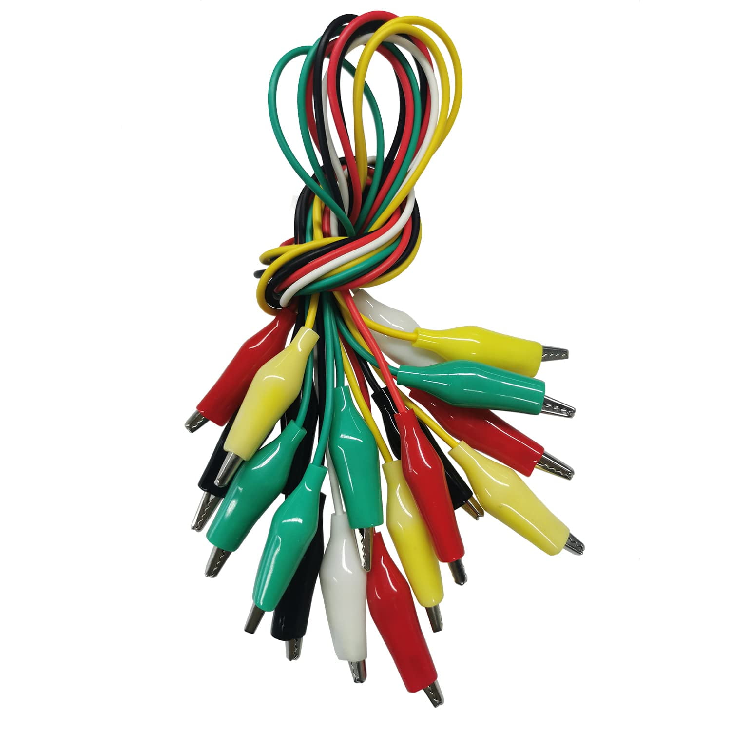 10PCS Premium Alligator Clips Electrical, 5 Colors Test Leads with ...