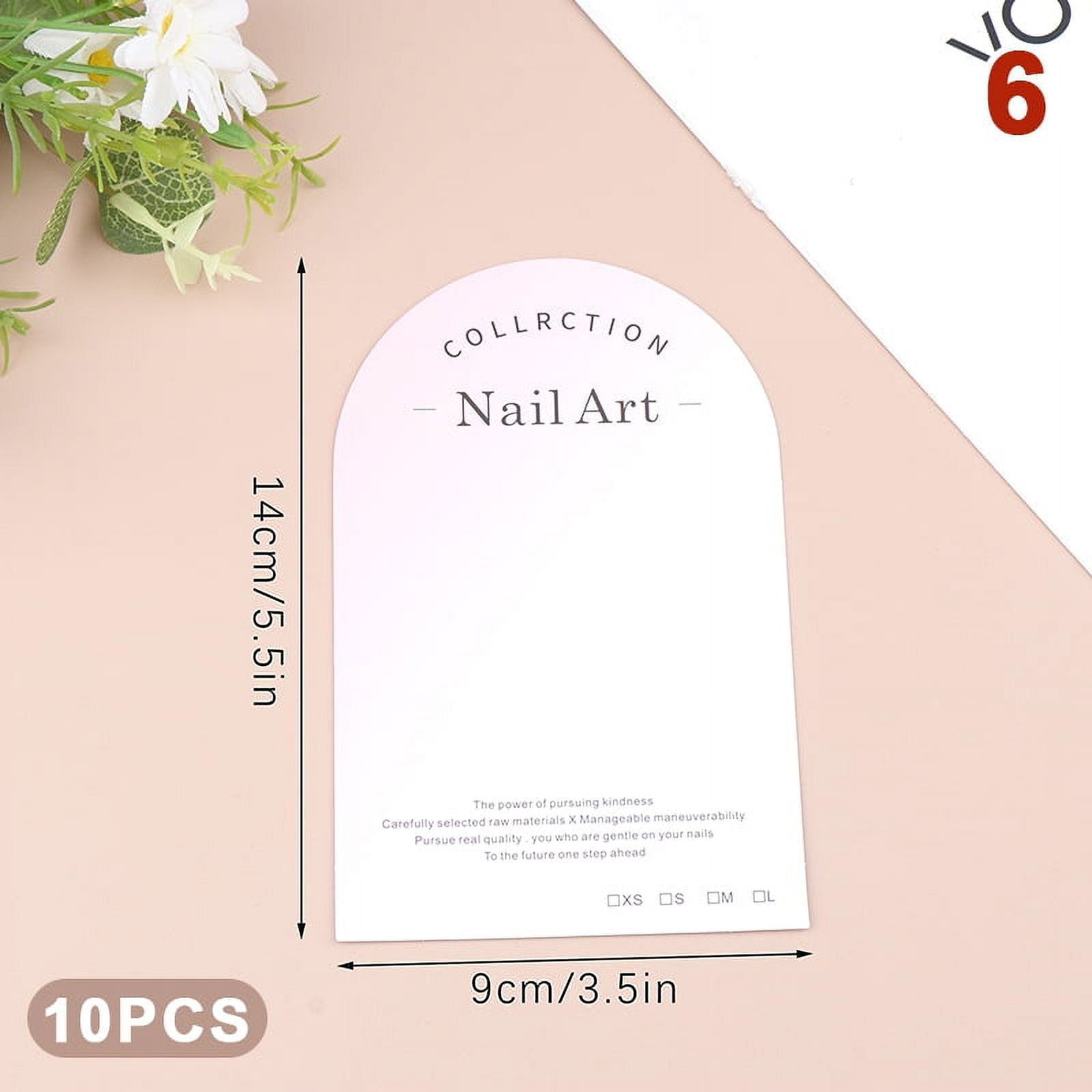 10PCS Press-On Nail Packaging Display Handmade False Nail Design Swatch ...