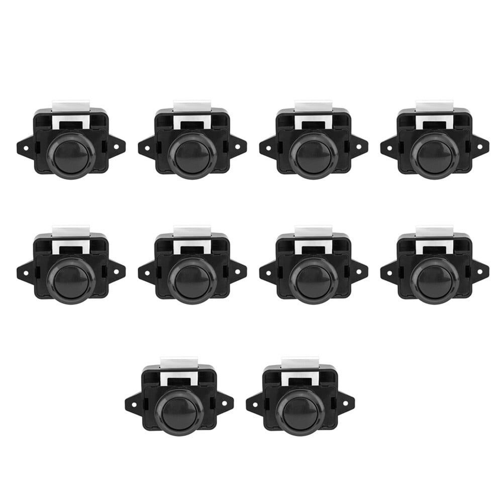 10PCS Push Button Catch Lock Door Cabinet Drawer Campervan Spring Up ...