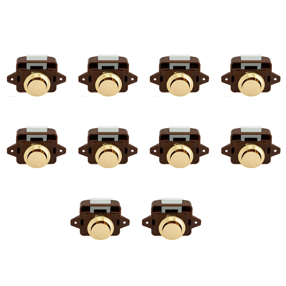 10PCS Push Button Catch Lock Door Cabinet Drawer Campervan Spring Up ...