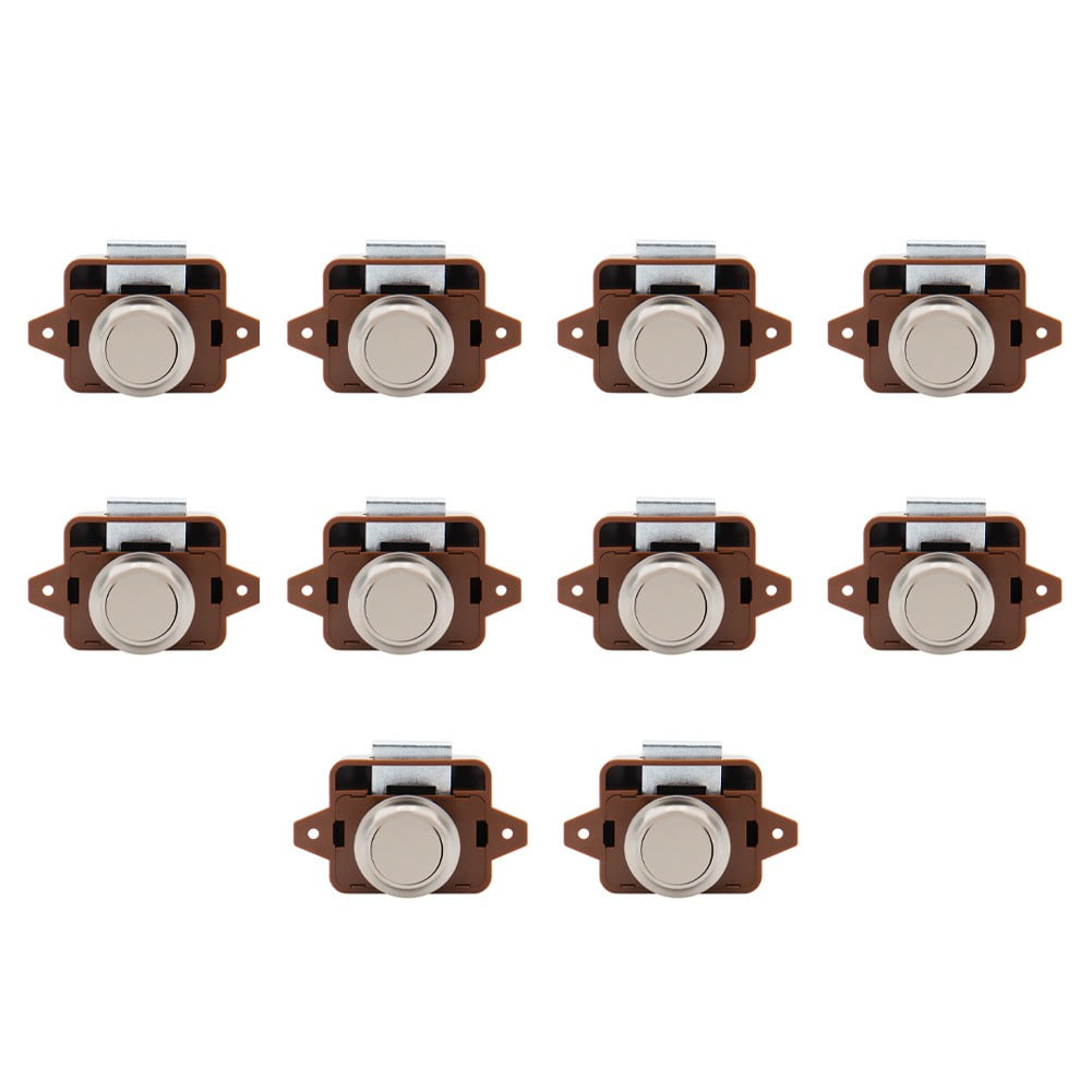 10PCS Push Button Catch Lock Door Cabinet Drawer Campervan Spring Up ...