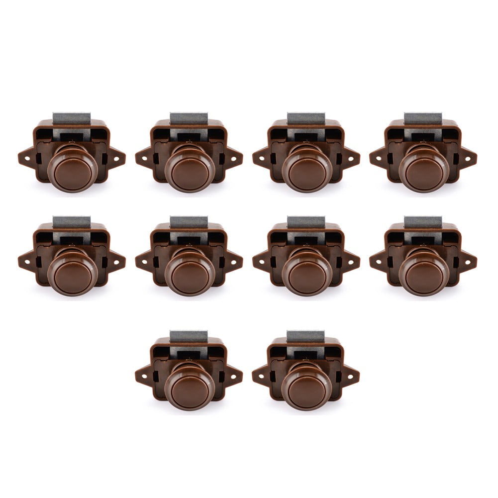 10PCS Push Button Catch Lock Door Cabinet Drawer Campervan Spring Up ...