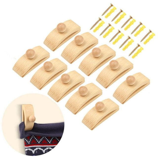 10PCS Quilt Wall Hangers, Wall Hanging Quilt Clamp, Wooden Blanket Wall ...