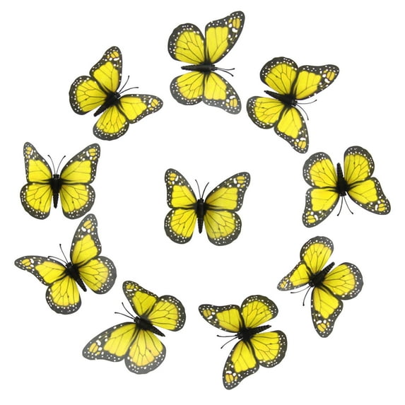 10PCS Realistic 3D Wall Art Decorations for Home DIY Spring Summer ...