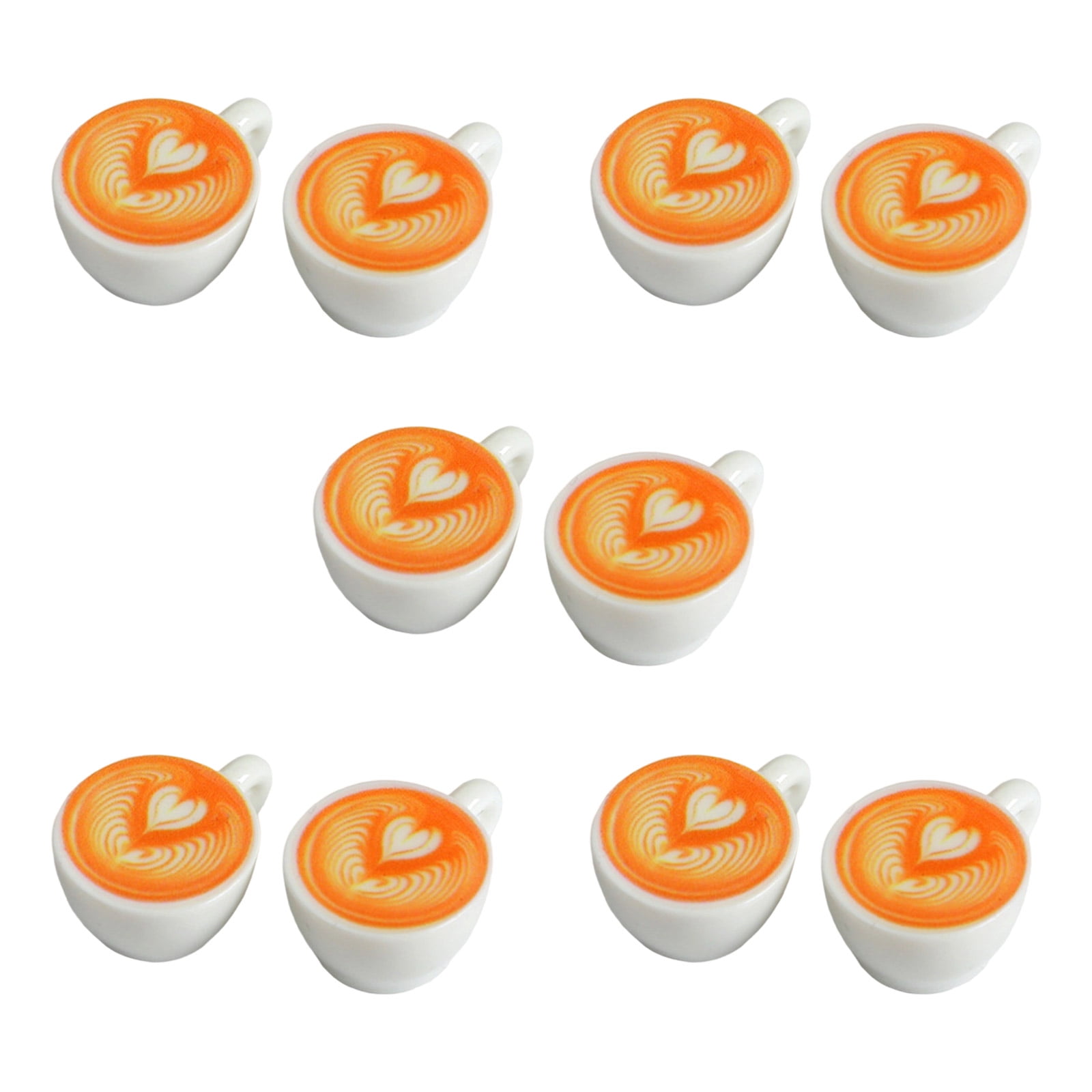 10PCS Realistic Small Coffee Cup Set Strong Resin Component For Doll ...