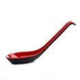 10PCS Red and Black Asian Soup Spoon with Hook-Chinese Style Spoon ...