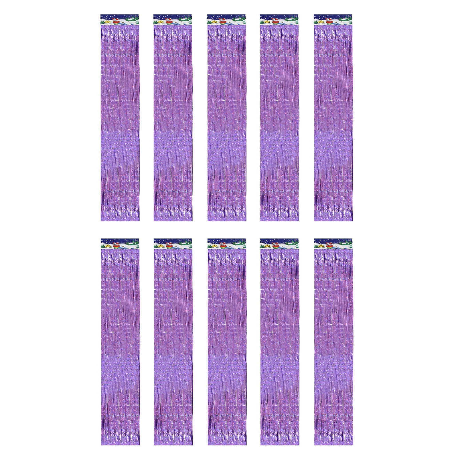 10PCS Reflective Cut Shimmering Fringe Streamers Easy Hanging Christmas ...
