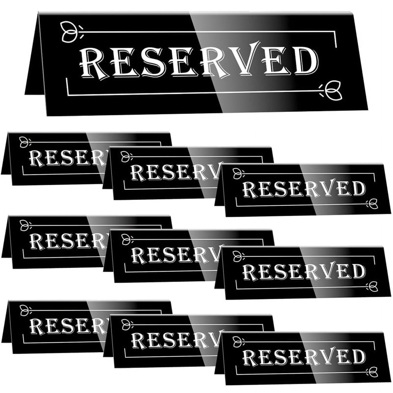 10PCS Reserved Table Signs, Acrylic Guest Reservation Table Tents Sign ...