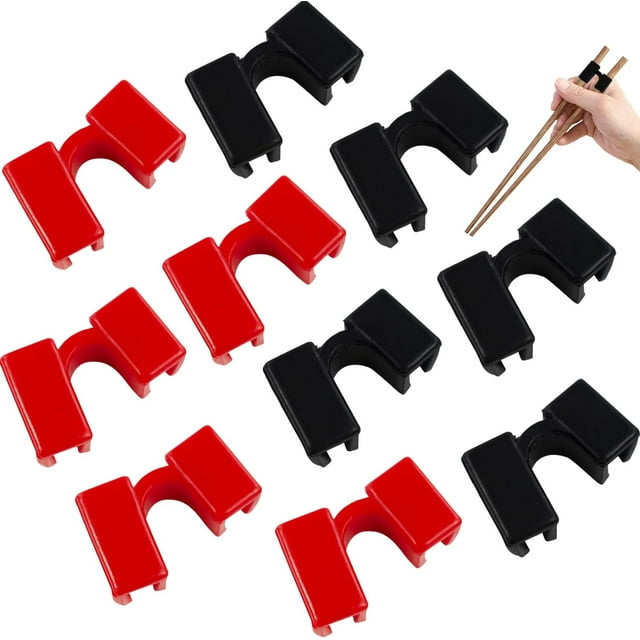 10PCS Reusable Chopstick Helpers, STONCEL Plastic Training Chopsticks ...