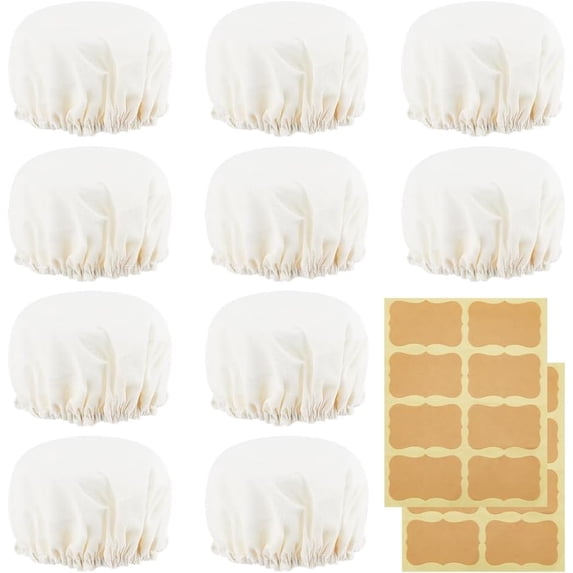 10PCS Reusable Sourdough Cloth Cover Sourdough Jar Cover Elastic Cotton ...