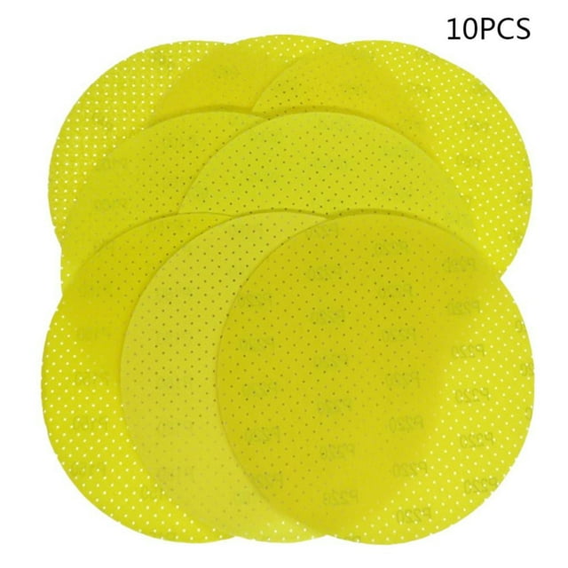 10PCS Round Sponge Sandpaper 9 Inch Back Flocking Car Sanding Sheet 40 ...