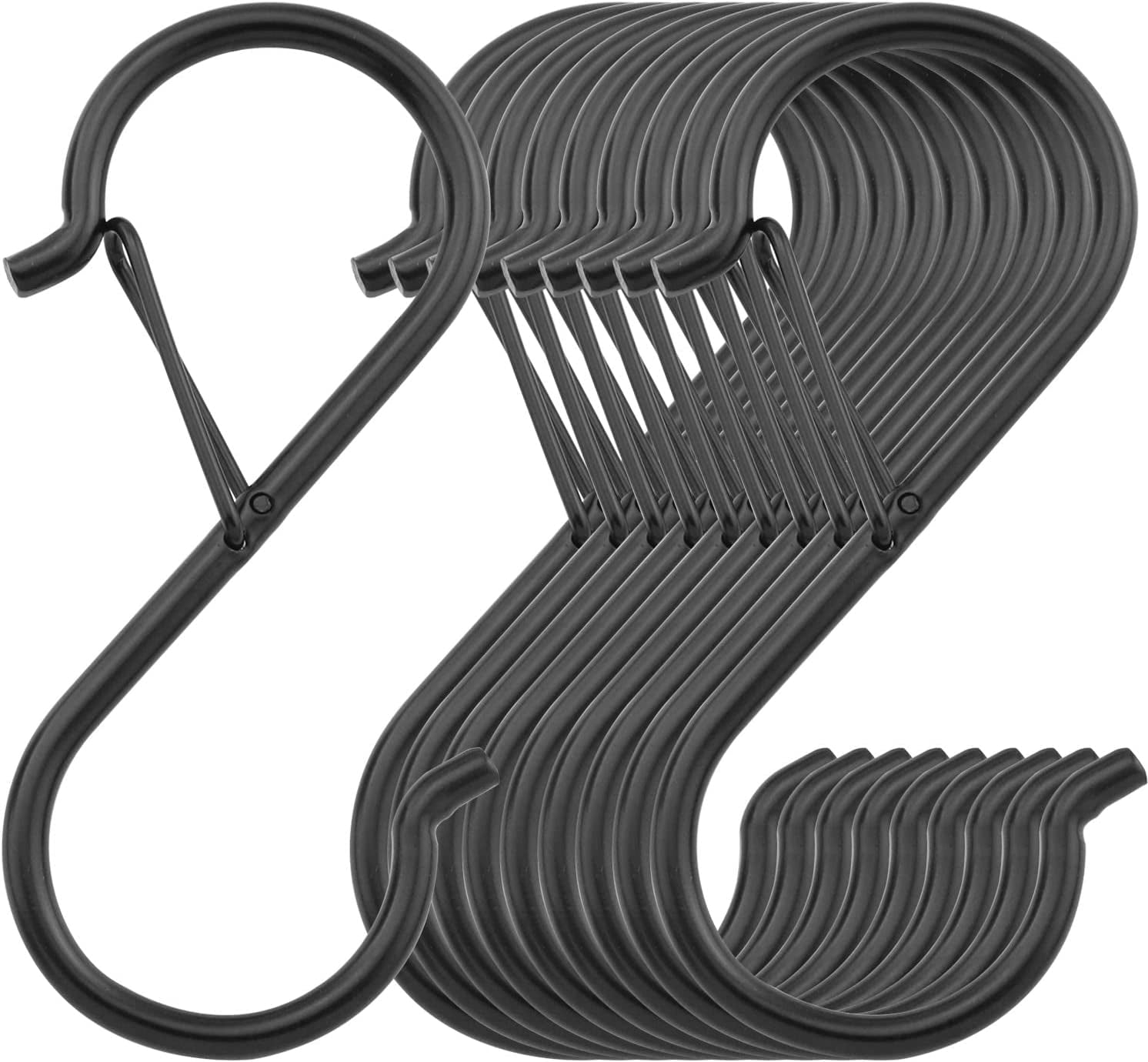 10PCS S Hooks for Hanging S Shaped Hooks for Racks/Shelf/Rod Safety ...