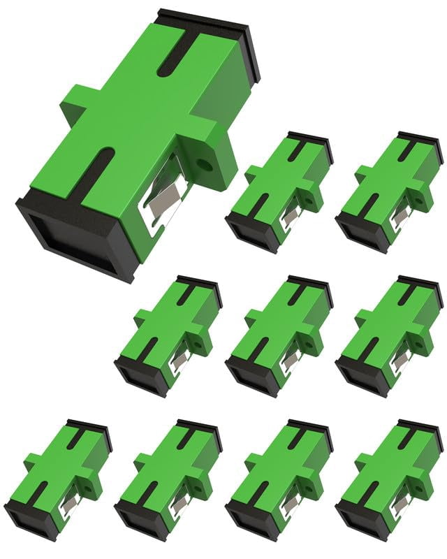 10PCS SC Single Mode Fiber Optic Adapter,SC Female to SC Female Simplex ...