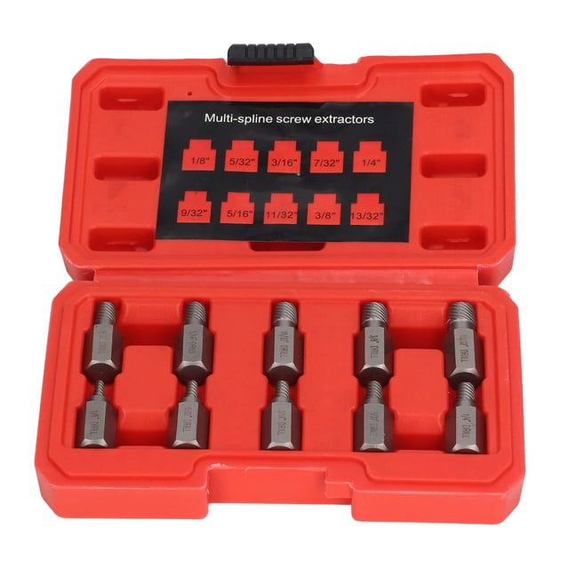 10PCS Screw Extractors Hex Head Multi Spline Broken Screws Bolts ...