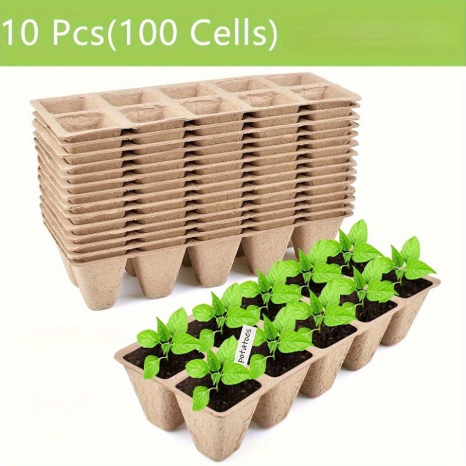 10PCS Seedling Tray Seedling Nutrition Cup Seedling Cup Plug Tray,for ...