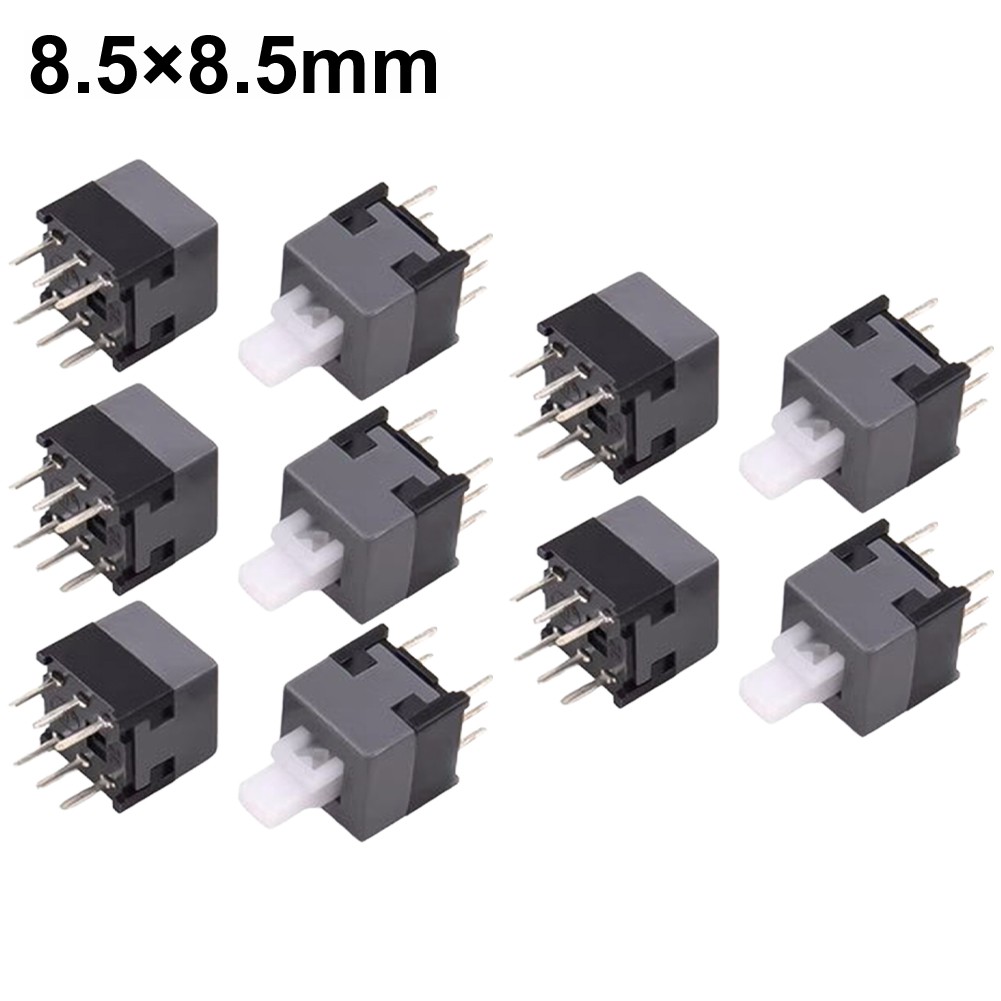 10PCS Self Locking Push Tactile Power Micro Switch 6 Pin Button ...