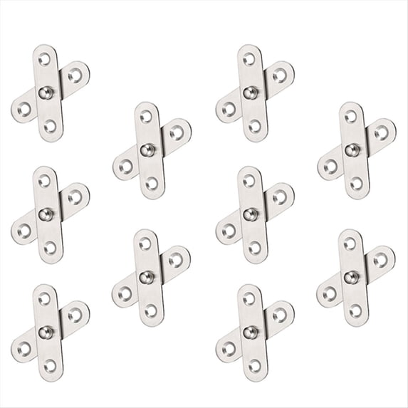 10PCS Shed Door Hinges Kitchen Cabinet Hidden 360 Degree Rotation Pivot ...