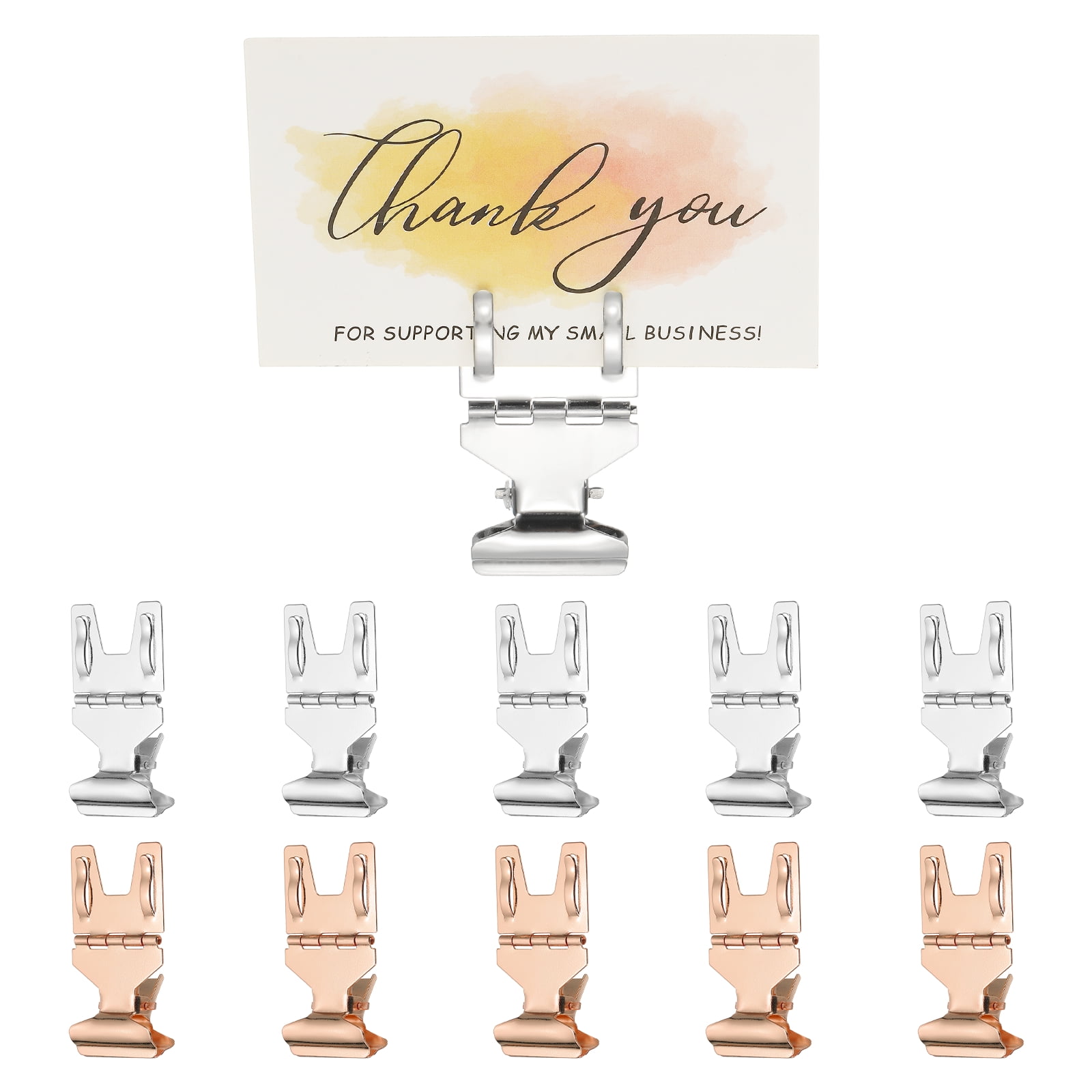 10PCS Sign Clips, Metal Sign Holder Clip Rotatable Stand Label Display ...