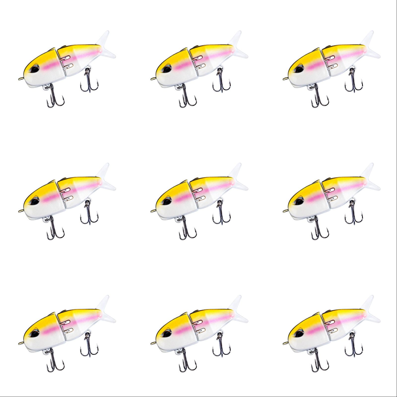 10PCS Slow Sinking Glide Bait for Bass Fishing - Realistic Wide S ...