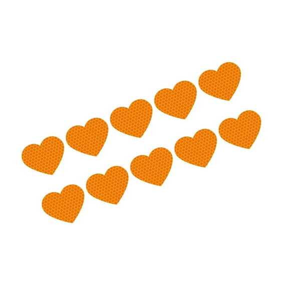 10PCS Small Heart Car Stickers Reflective Protective Decals Adhesive ...
