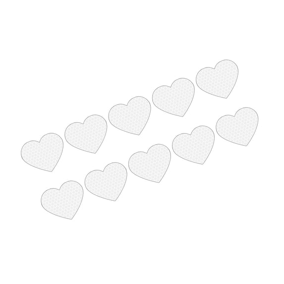 10PCS Small Heart Car Stickers Reflective Protective Decals Adhesive ...