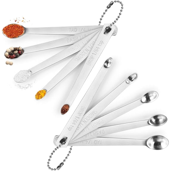 10PCS Small Measuring Spoons Set - Stainless Steel Tiny Measuring ...