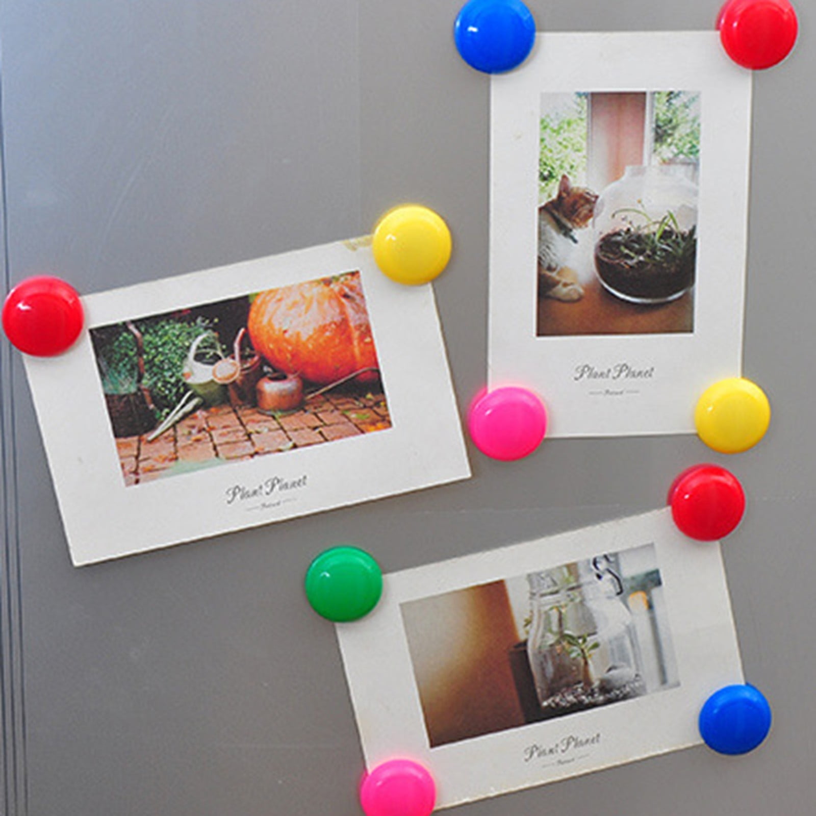 10PCS Small Strong Refrigerator Magnets - Colorful Round Mini Magnets ...