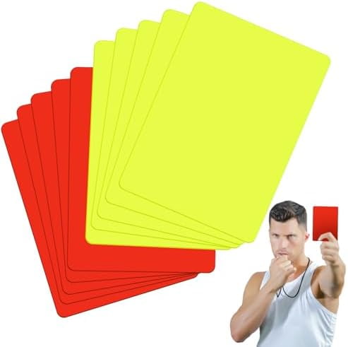 10PCS Soccer Referee Cards – Professional Yellow/Red Penalty Cards ...