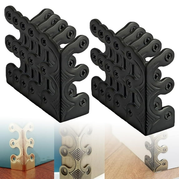 10PCS Solid Brass Baseboard Corner Protectors, Vintage Metal Corner ...
