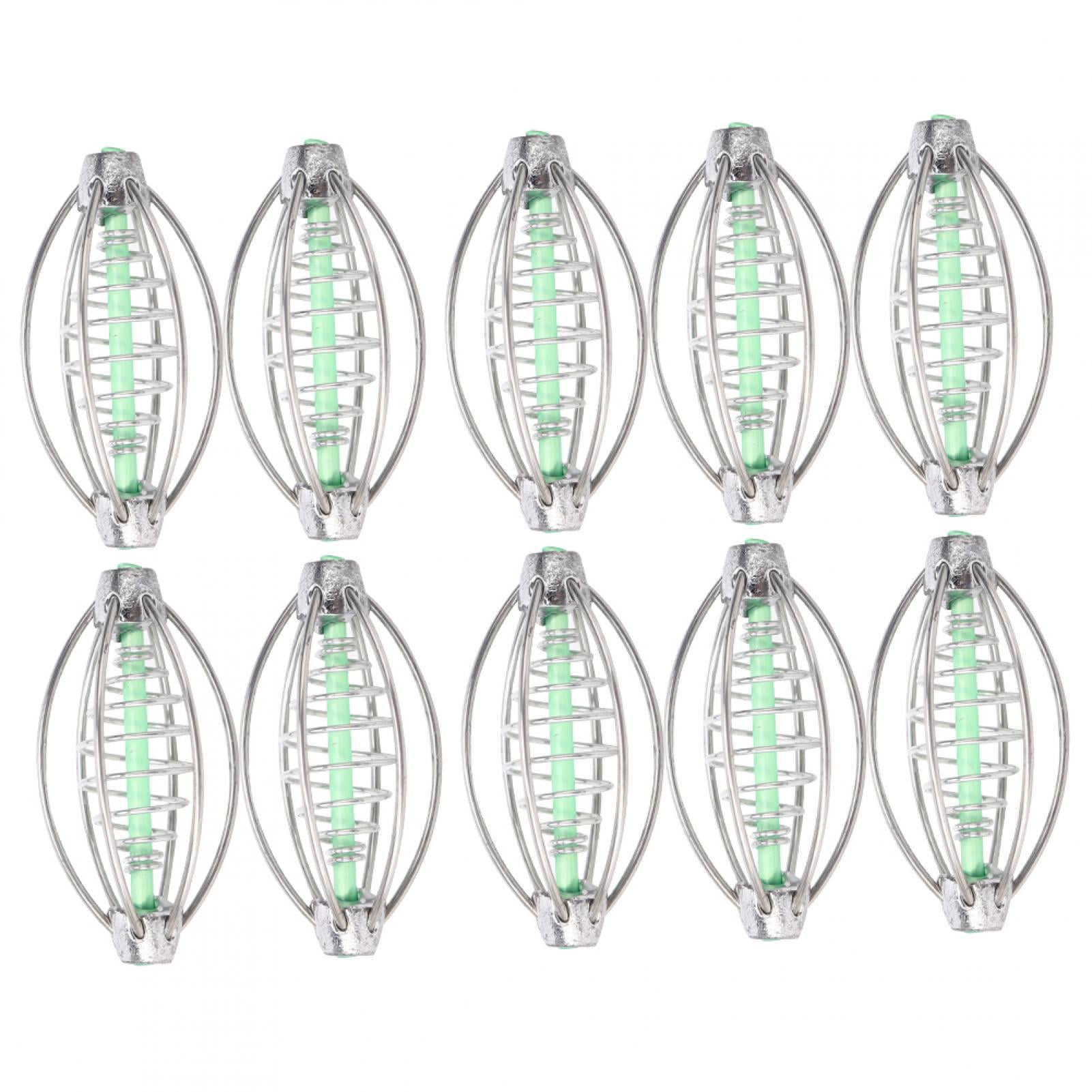 10PCS Spring-Loaded Feeder with Pendant Beads, 17g Tackle Accessory ...