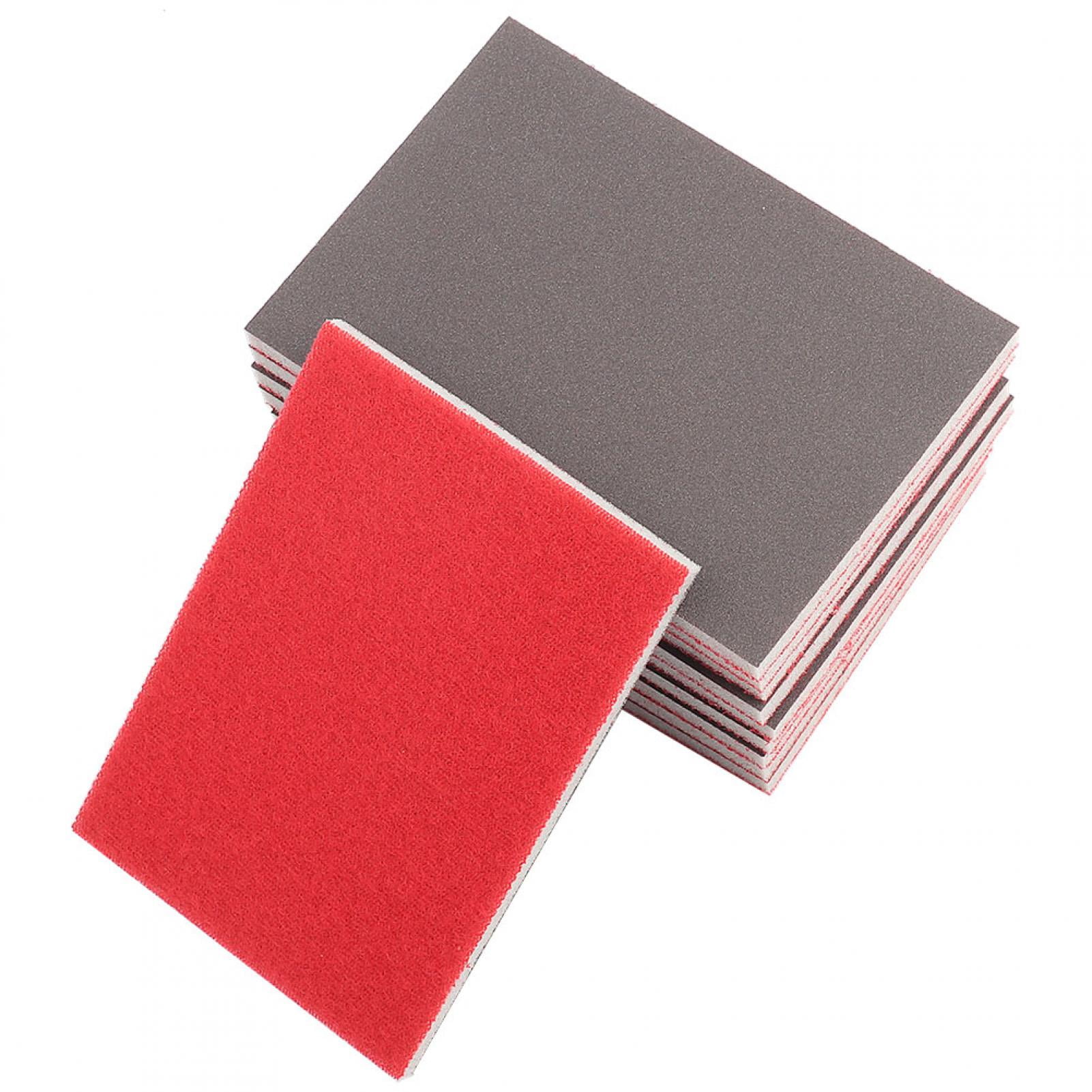 10PCS Square Sponge Sandpaper 120/180/240 Grit Fine Polishing Sanding ...