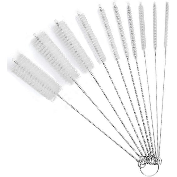 10PCS Straw Cleaner Brushes, 8 Inch Tube Cleaning Brush and Nylon Pipe ...